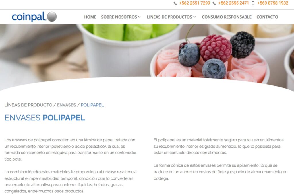 Venta de envases de polipapel y conos de papel para helados en Chile ...